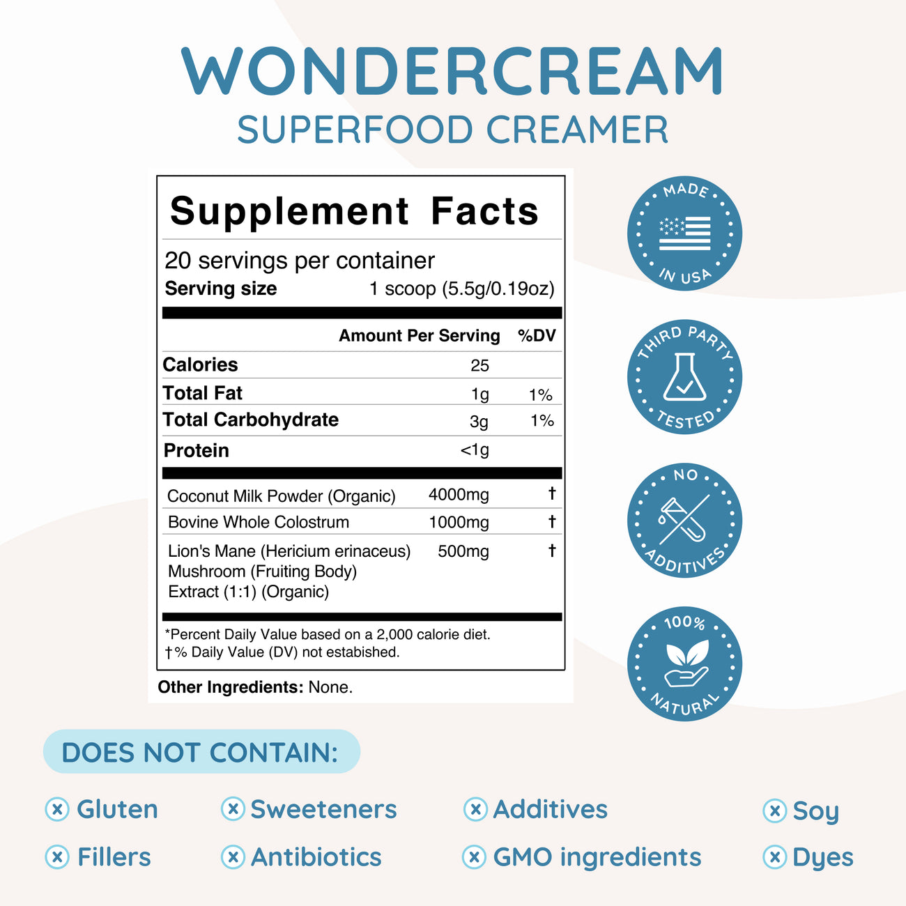 WonderCream Colostrum Creamer